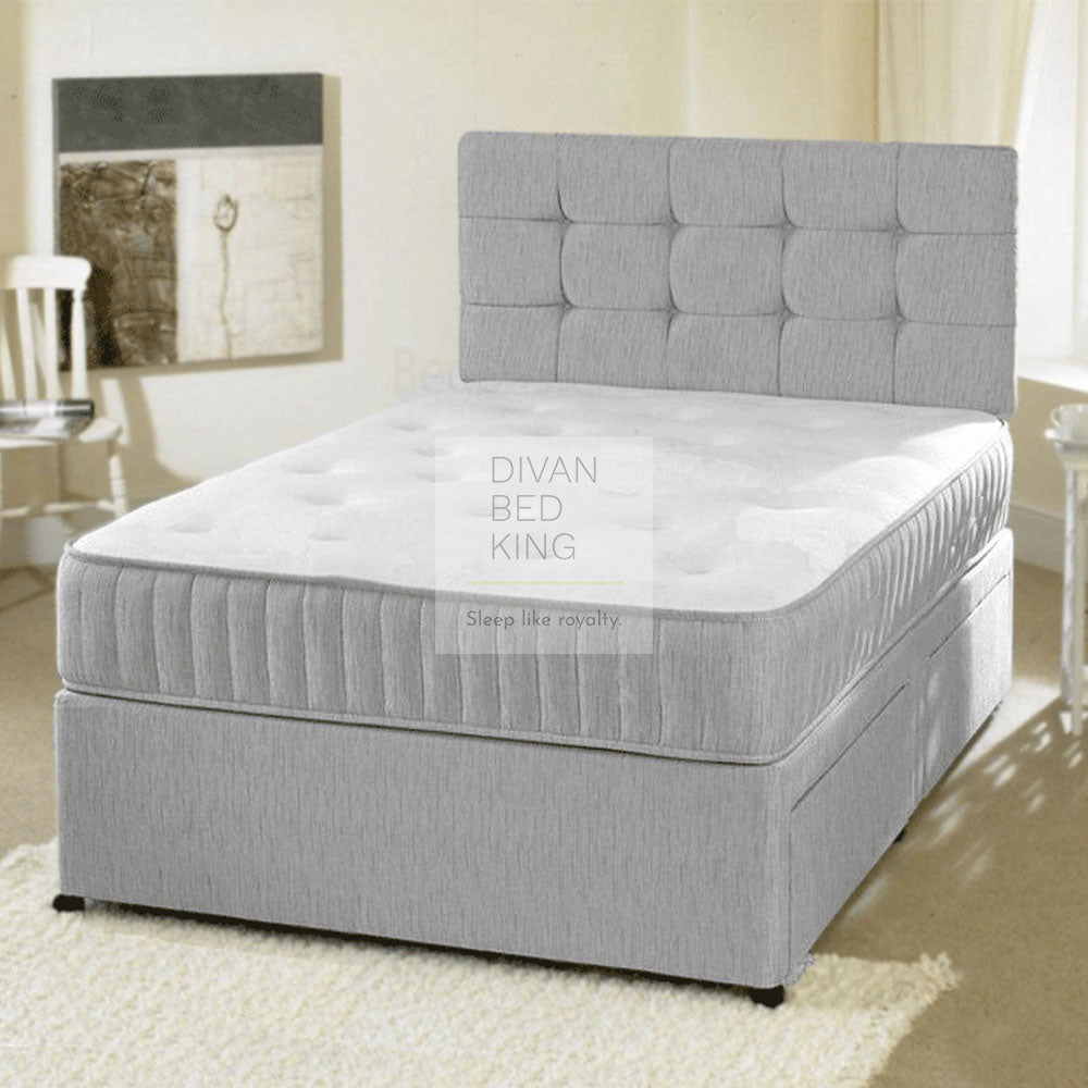 Romney Luxury Divan Bed Set with Designer Headboard – Divan Bed King