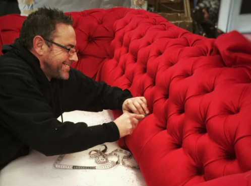 Penelope Upholstered Scroll Sleigh Ottoman Bed Frame – Divan Bed King