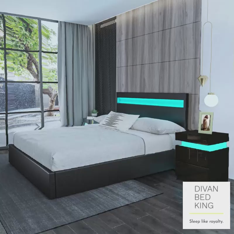 LED Bed Frames Divan Bed King
