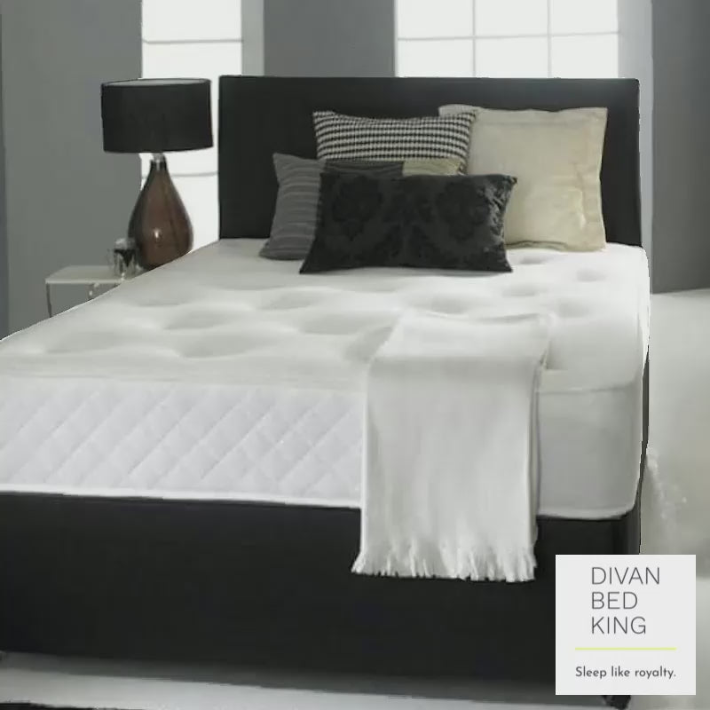 Hudson Divan Bed Set with Orthopaedic Spring Memory Foam Mattress Opti ...