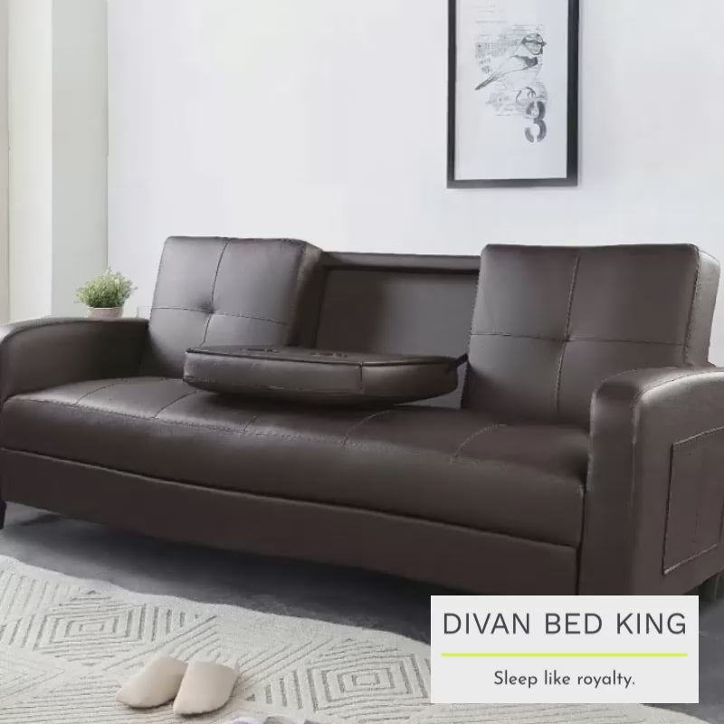 Bed with cup holders store